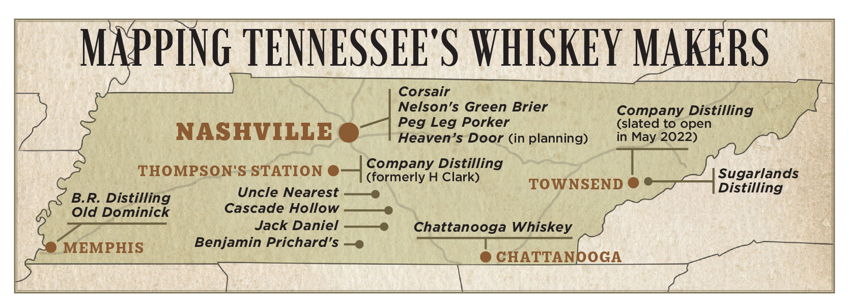 Tennessee Whiskey Map at Steve Bushnell blog